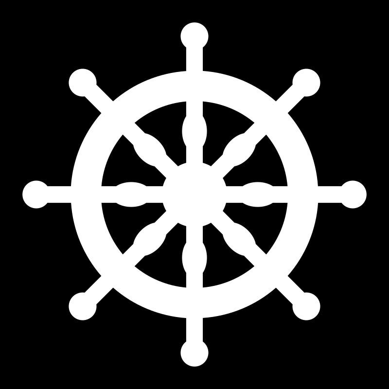 Ships Wheel Silhouette Vinyl Decal Sticker Art - OSGStudios